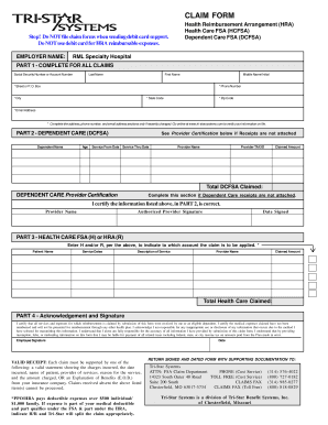 Fillable Online Health Care FSA (HCFSA) Fax Email Print - pdfFiller