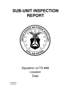 Fillable Online txwgcap SUB-UNIT INSPECTION REPORT - btxwgcaporgb Fax ...