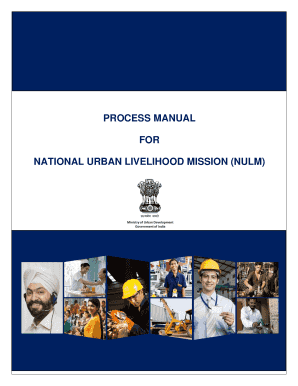 Fillable Online PROCESS MANUAL FOR NATIONAL URBAN LIVELIHOOD MISSION ...