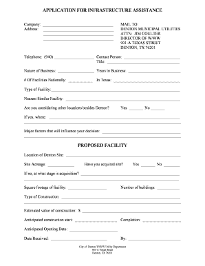 Fillable Online Infrastructure Assistancedoc Fax Email Print - pdfFiller