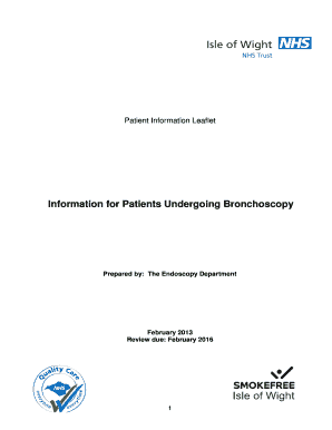 Fillable Online Information for Patients Undergoing Bronchoscopy Fax ...