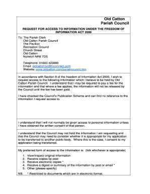 Fillable Online Request for access to information form Fax Email Print ...