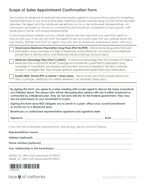 Fillable Online Scope of Sales Appointment Confirmation Form - TeagueFS ...