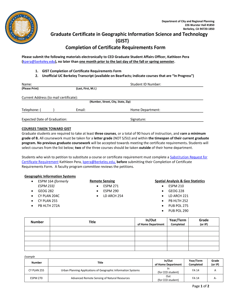 Fillable Online ced berkeley Department of City and Regional Planning ...
