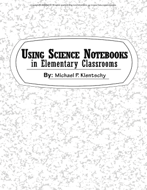 Fillable Online Using science notebooks in Elementary Classrooms Fax ...
