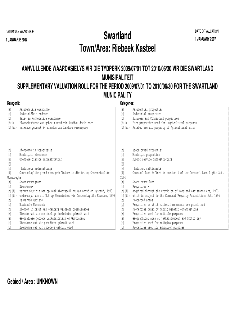 Fillable Online DATE OF VALUATION Fax Email Print - pdfFiller