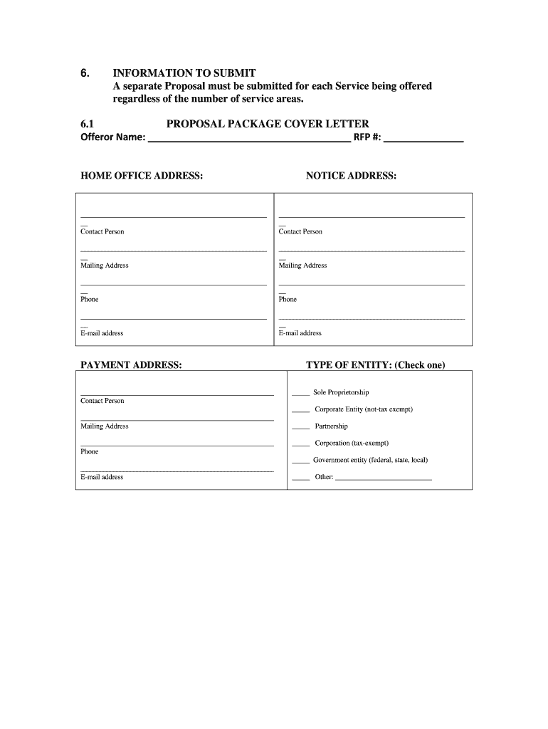 Fillable Online centralmidlands 6 INFORMATION TO SUBMIT A separate Proposal must be Fax Email ...