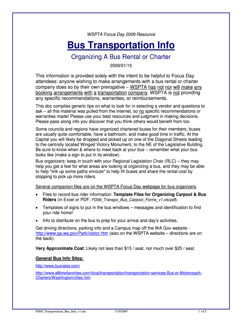 Fillable Online Bus Transportation Info Fax Email Print - pdfFiller