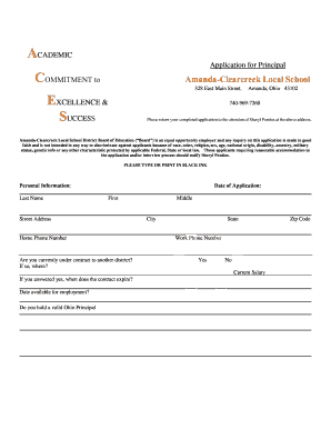 Fillable Online amanda k12 oh Principal Application FINAL - amanda k12 ...