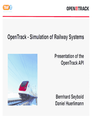 Fillable Online OpenTrack - Simulation of Railway Systems Fax Email ...