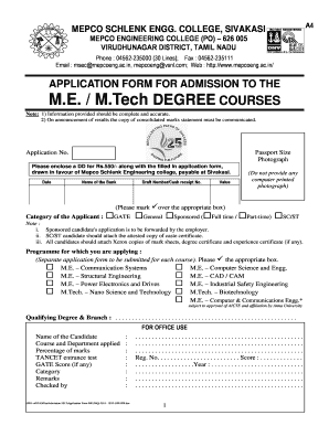 Fillable Online Application Form-ME MQ-2011 - 2012-ONLINE Fax Email ...