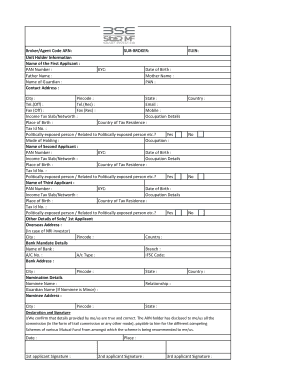 Fillable Online BrokerAgent Code ARN SUB-BROKER EUIN Fax Email Print ...