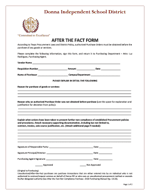 Fillable Online AFTER THE FACT FORM Fax Email Print - pdfFiller