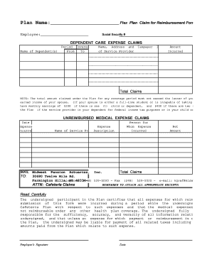 Fillable Online Plan Name Flex Fax Email Print - pdfFiller