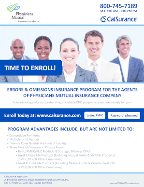 Fillable Online Physicians Mutual Enrollment Flyer Fax Email Print - pdfFiller