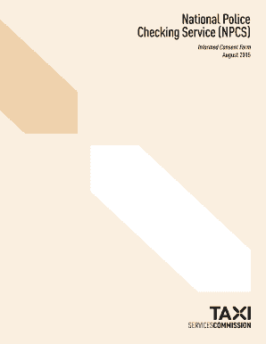 Fillable Online taxi vic gov National Police Checking Service (NPCS) Informed Consent Form ...