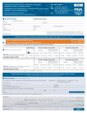 Fillable Online Fundamentals of an Environmental Monitoring Program ...