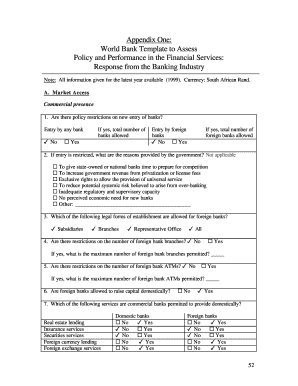 Fillable Online tips org Appendix One World Bank Template to Assess ...