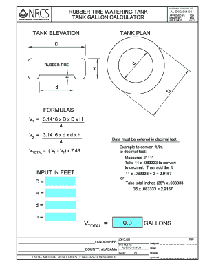 Fillable Online Tire Tank Volume Calc Model 1 - USDA Fax Email Print ...