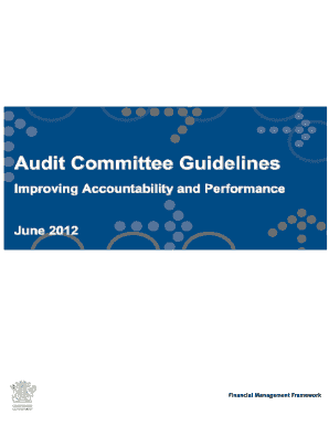 Fillable Online Audit Committee Guidelines The Audit Committee ...