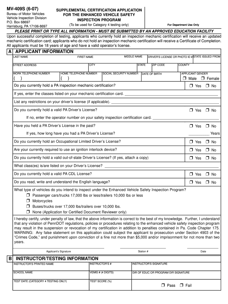 Fillable Online johnson PennDOT - Supplemental Certification ...