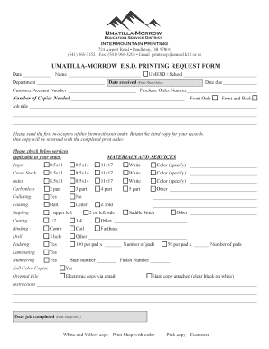 Fillable Online intermountaininitiatives UMATILLA-MORROW ESD PRINTING ...