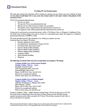 Fillable Online Providing TB Test Documentation Fax Email Print - pdfFiller
