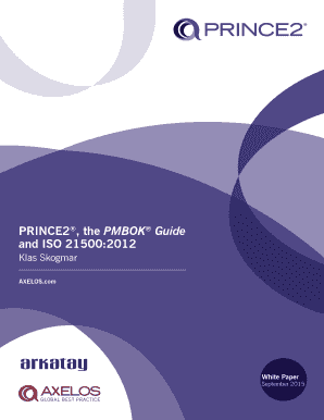 Fillable Online PRINCE2, the PMBOK Guide Fax Email Print - pdfFiller