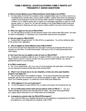 Fillable Online FAMILY MEDICAL LEAVE/CALIFORNIA FAMILY RIGHTS ACT Fax ...