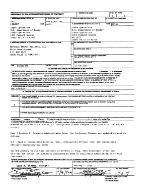 Fillable Online id doe CONTRACT 10 CODE AMENDMENT OF ...