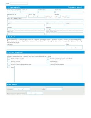 Fillable Online Application for structured CPD exemption Fax Email ...