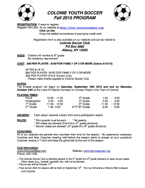 Fillable Online Fall rec b2015b flyer and bformbpdf Fax Email Print ...