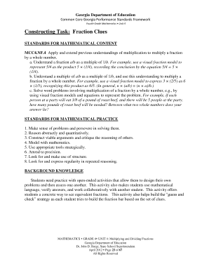 Fillable Online Fourth Grade Mathematics Unit 4 Fax Email Print - pdfFiller