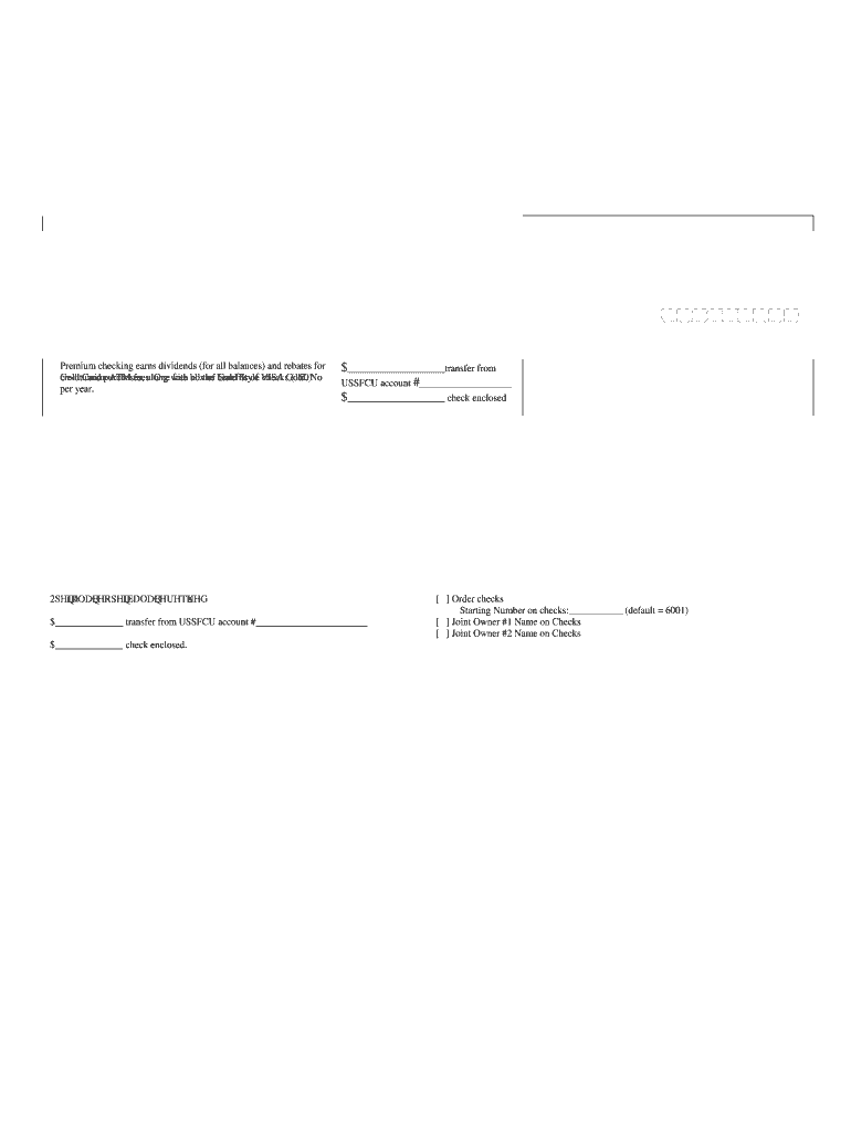 Fillable Online Senate Checking Account Application Form - PDF Senate ...