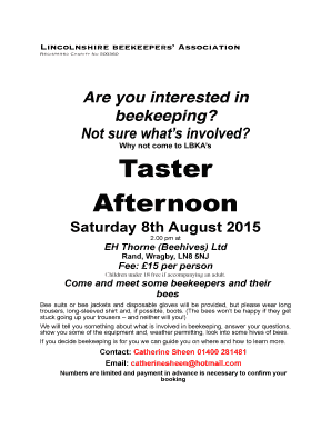 Fillable Online Taster Day poster and application form Fax Email Print ...
