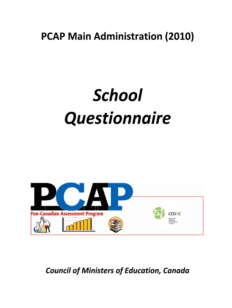 Fillable Online PCAP School Questionnaire ENdocx Fax Email Print ...