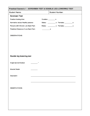 Fillable Online csusap csu edu Practical Scenario 1 - SORENSEN TEST amp ...