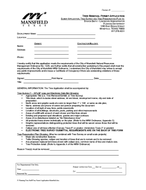 Fillable Online Tree Survey Submittal Requirements Electronic Data Fax ...