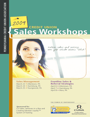 Fillable Online training cuna Credit UNioN sales workshops - training ...