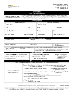 Fillable Online medstarprovidernetwork Prior Authorization Form ...