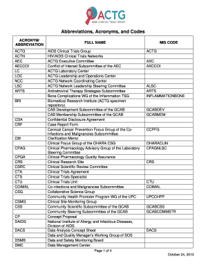 Fillable Online Abbreviations, Acronyms, and Codes Fax Email Print ...