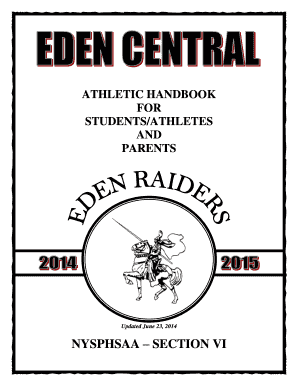 Fillable Online edencsd STUDENTATHLETE AND PARENT ACKNOWLEDGEMENT ...