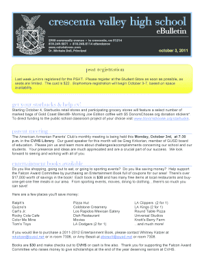 Fillable Online Psat registration get your starbucks help cv parent Fax ...