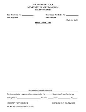 Fillable Online nclegion Post Resolution No - nclegion Fax Email Print ...
