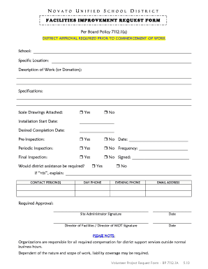 Fillable Online FACILITIES IMPROVEMENT REQUEST FORM - nusdorg Fax Email ...