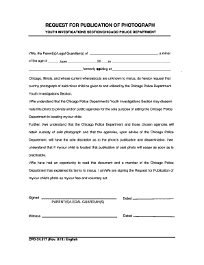 Fillable Online REQUEST FOR PUBLICATION OF PHOTOGRAPH Fax Email Print ...