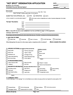 Fillable Online BUREAU OF PATROL CHICAGO POLICE DEPARTMENT PRIORITY OF ...