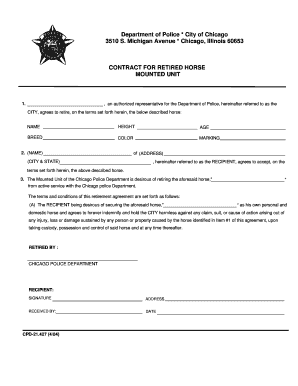Fillable Online Department of Police * City of Chicago Fax Email Print ...