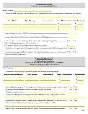Fillable Online 1 Managing General Agency MGA Activities - IIABNY Fax ...