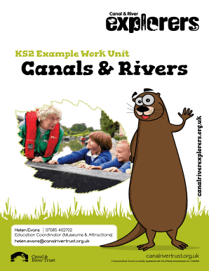 Fillable Online KS2 Example Work Unit Canals Rivers - Canal River Trust ...